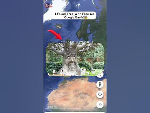 😰 I Found Strange Face Tree On Google Maps and Google Earth! #shorts # ...