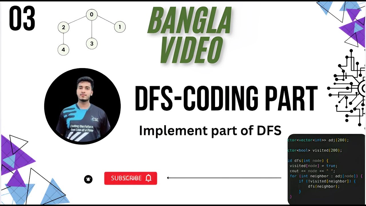 DFS || Depth First Search Algorithm || DFS Bangla Video | Easy Guide to Master DFS | Bangla ...