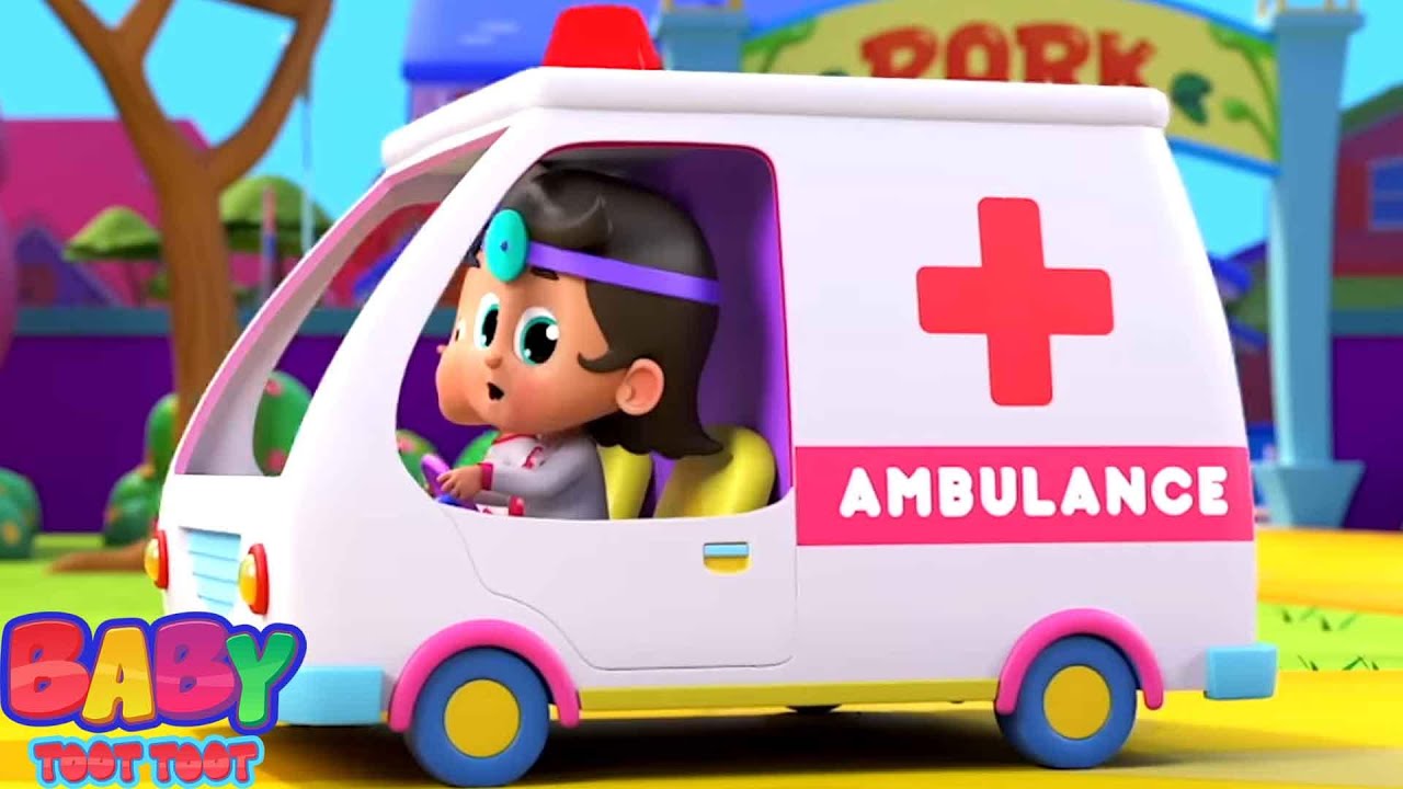 Wheels On The Ambulance, Vehicle Cartoon and Rhyme for Kids - YouTube