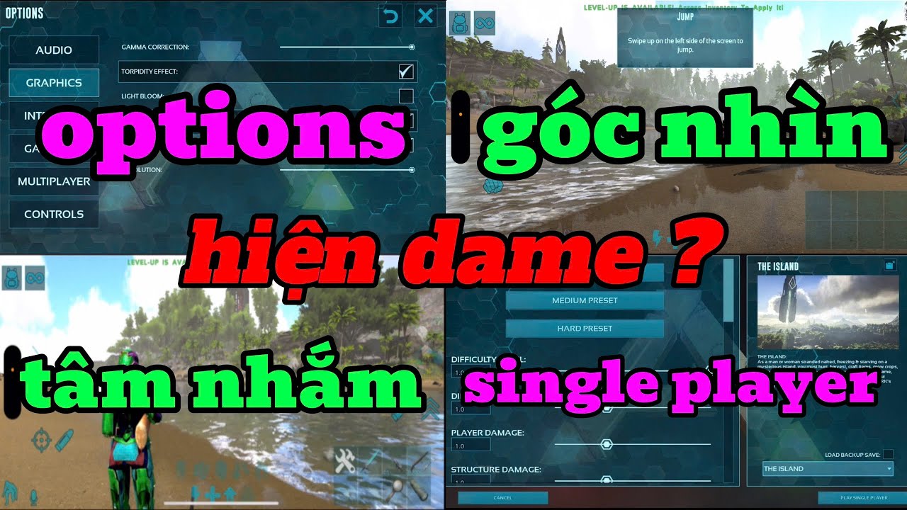 ARK Ultimate - Full Setting: Options, Single, Tâm nhấm, Góc nhìn, Hiện ...