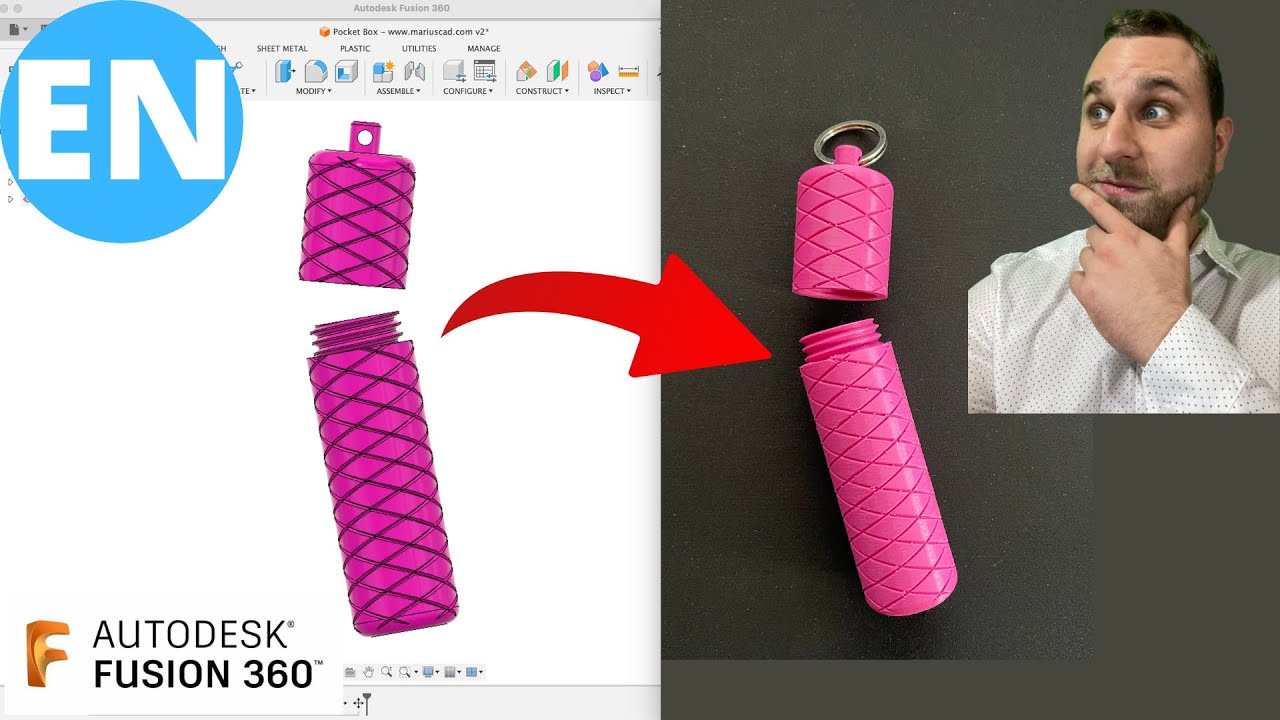 Fusion 360 | Modeling a 3D Pocket Box | 3D Printing - YouTube