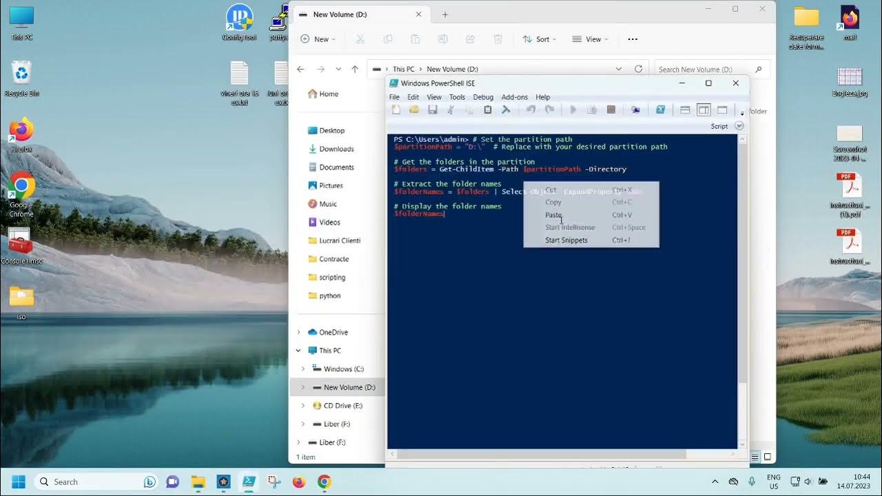 Cum aflu numele fisierelor dintr-o partitie cu ajutorul unui script in ...