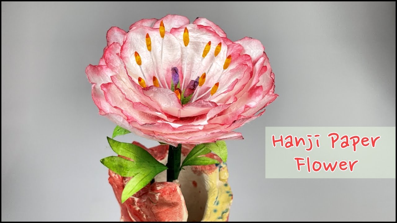 How to Make Peony Paper Flower with Korean Hanji Paper | Paper Flower ...