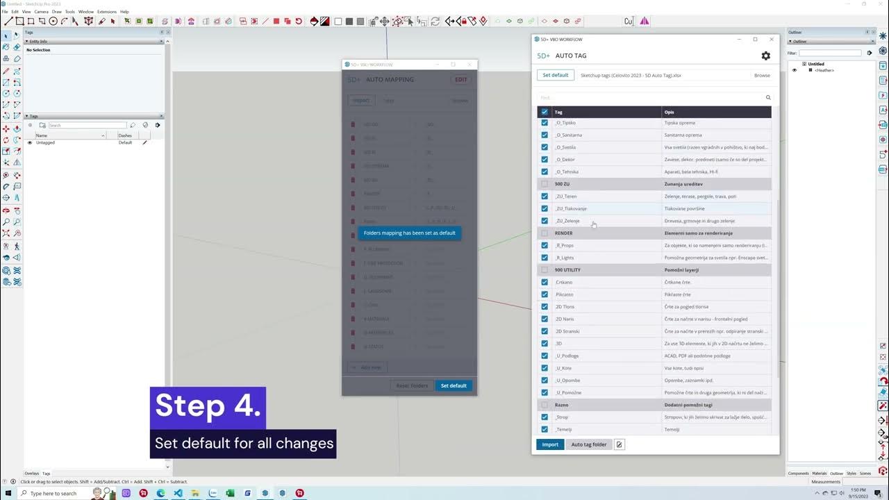 SketchUp Extensions - 5D+ Auto Tag "Folders Mapping" - YouTube