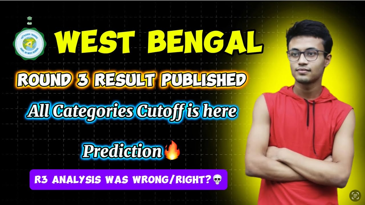 WBMCC ROUND 3 RESULT PUBLISHED😱 CUTOFF FOR EVERY CATEGORY Predicted😎 ...