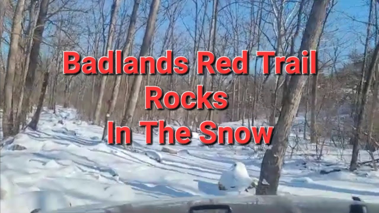 Jeeps take on the Badlands red trail rocks in the snow - YouTube