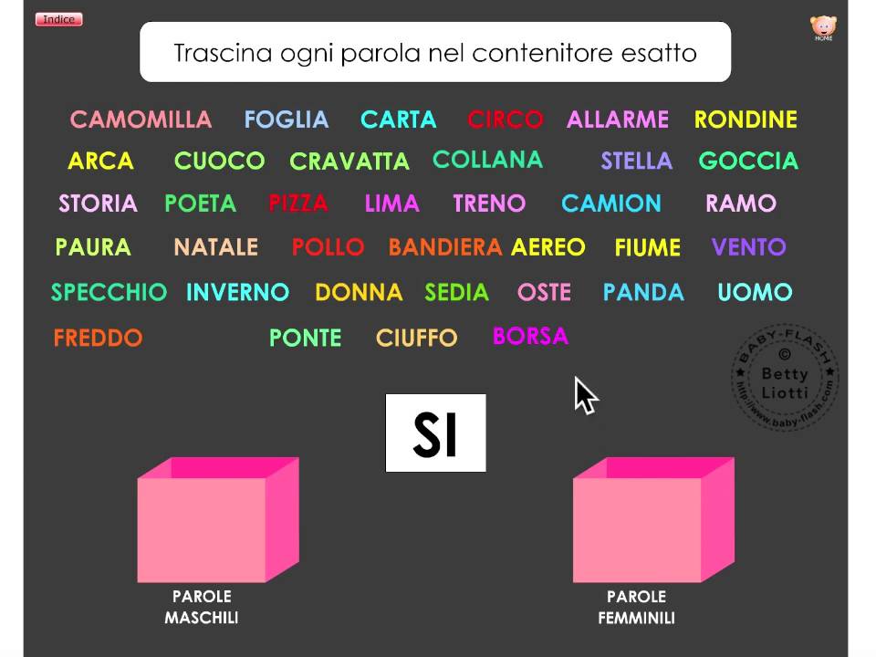 Italiano 69 (Genere maschile-femminile) - YouTube