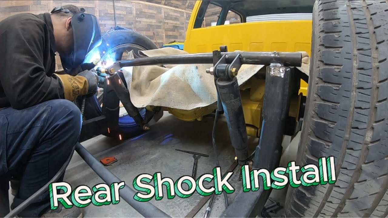 Rear shock fabrication and install on the OBS - YouTube