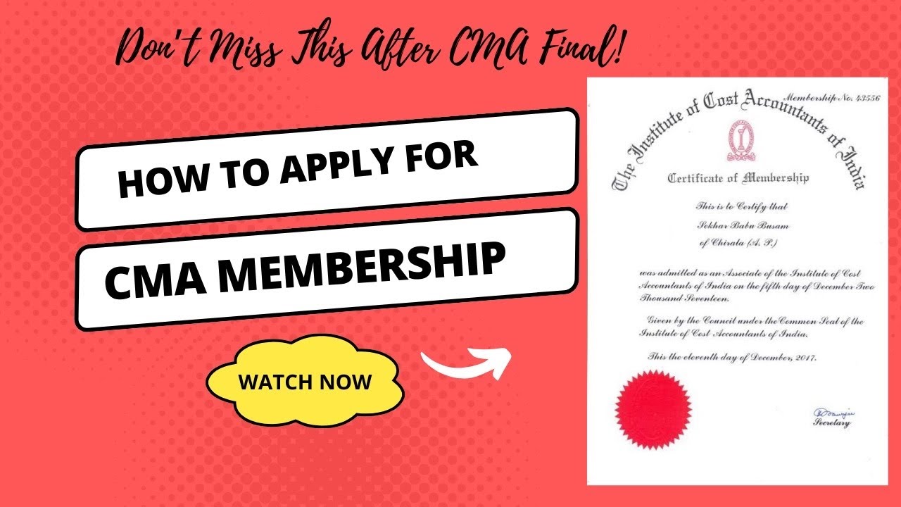 How to Apply for CMA Membership | Step-by-Step Guide for Qualified CMA ...
