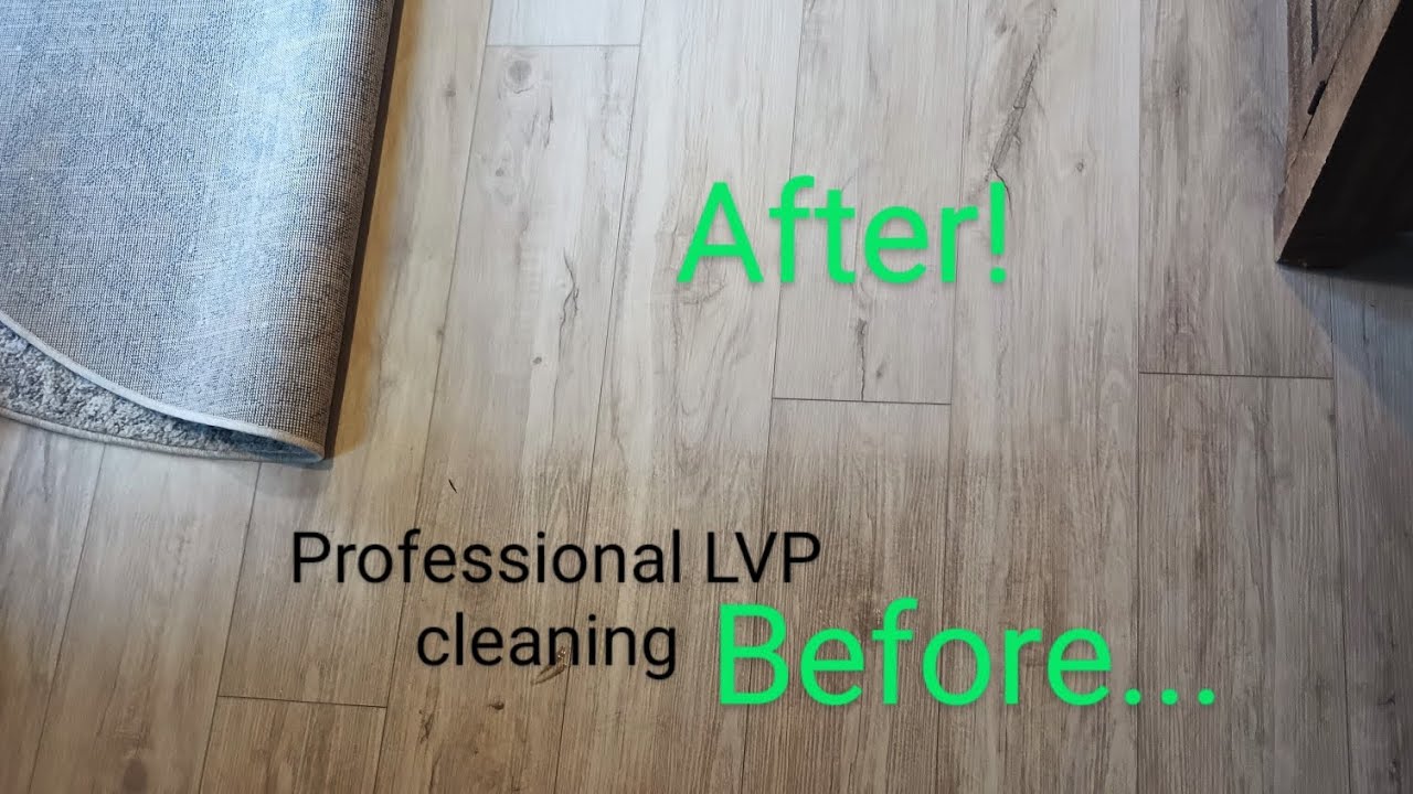 LVP luxury vinyl planks professional cleaning - YouTube