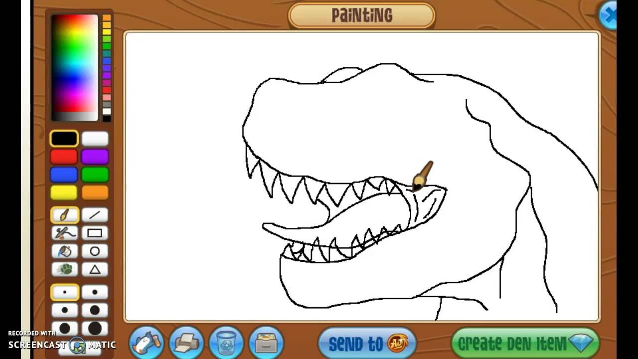 Animal Jam Art (T-Rex) - YouTube