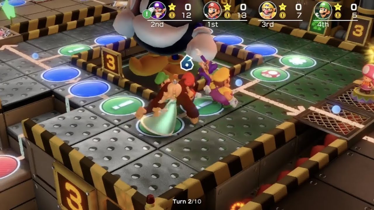 Super Mario Party Boards Gameplay: King Bob-omb's Powderkeg Mine Part 1 ...
