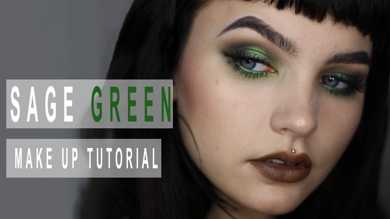 MAKE UP TUTORIAL - SAGE GREEN - YouTube