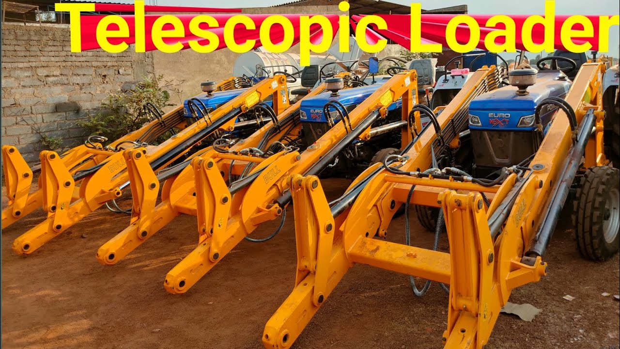 BULL Tractor Attachment Loader||Bull Telescopic Loader||Powertrac EURO ...