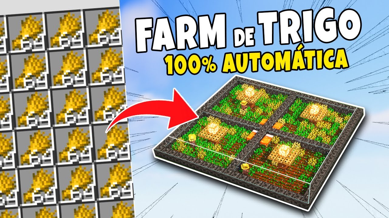 COMO fazer a MELHOR FARM de TRIGO 100% AUTOMÁTICA do MINECRAFT 1.20 ...