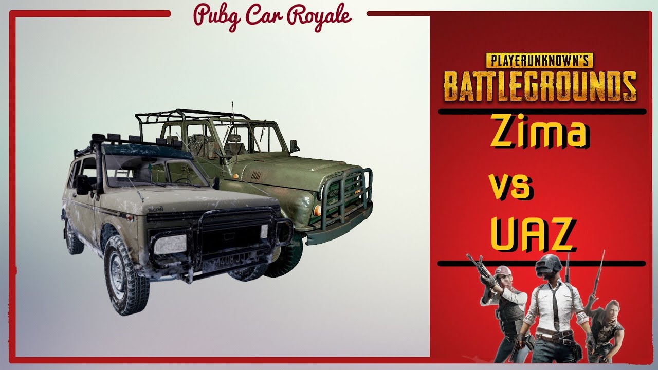 ZIMA VS UAZ PUBG Cars Obstacle Test | Which is better? - YouTube