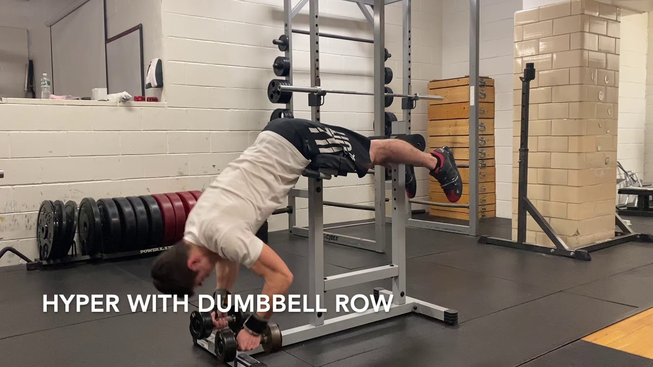 Hyper with Dumbbell Row - YouTube