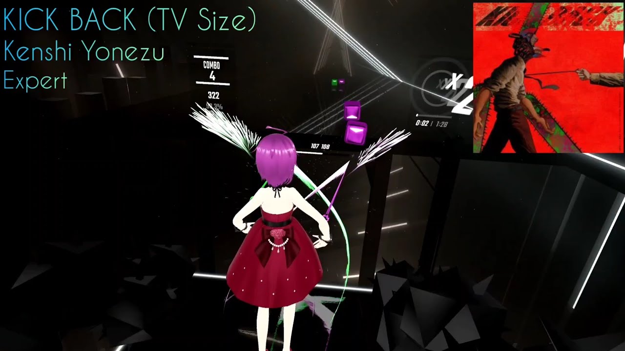【beatsaber】kick Back Tv Size Kenshi Yonezu Expert Full Combo【ビートセイバー】 Youtube