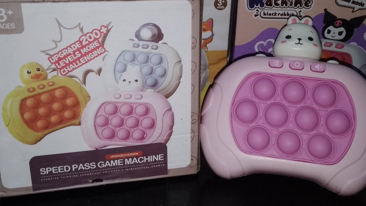 6 Minutes Satisfying with Unboxing Rabbit Fast Push Game Console Pop It ...