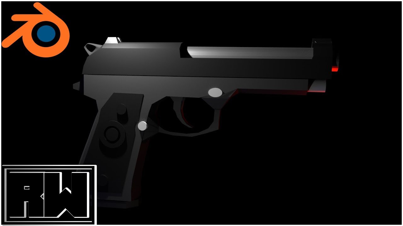 Modeling a Simple Gun| Blender Timelapse - YouTube