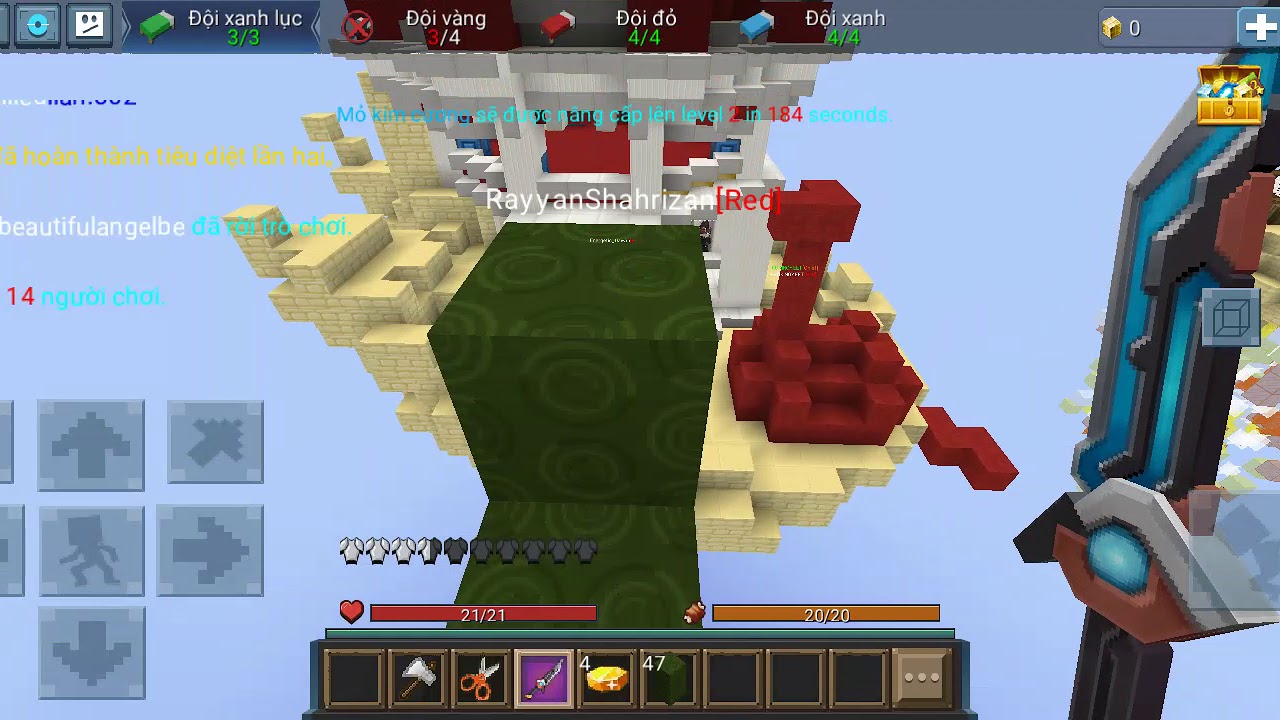 Playing bed wars (blockman go) - YouTube