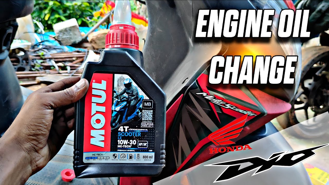 Honda Dio Engine Oil change and oil stainer cleaning in under 4 minutes ...