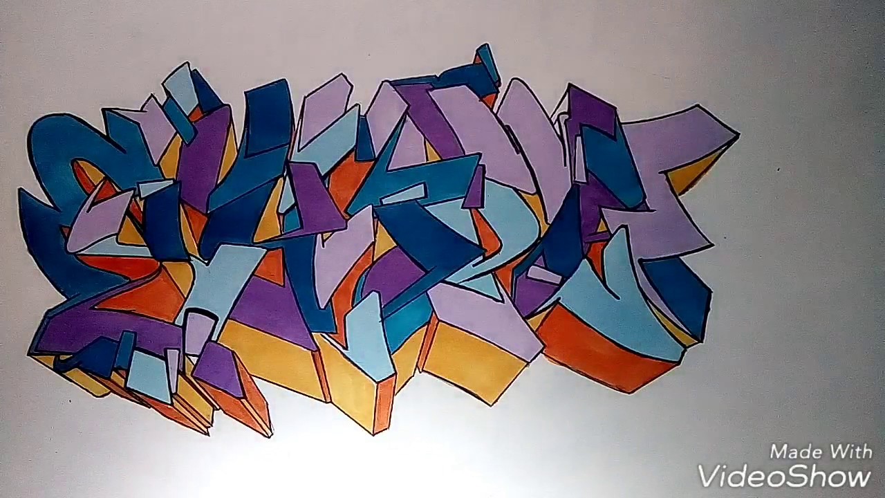 Graffiti speed drawing#3 - YouTube