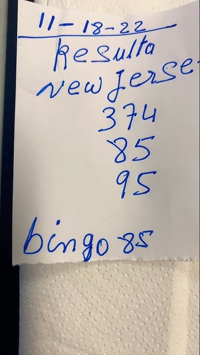 Resilta New Jersey bingo 85💰💰💰💰 - YouTube
