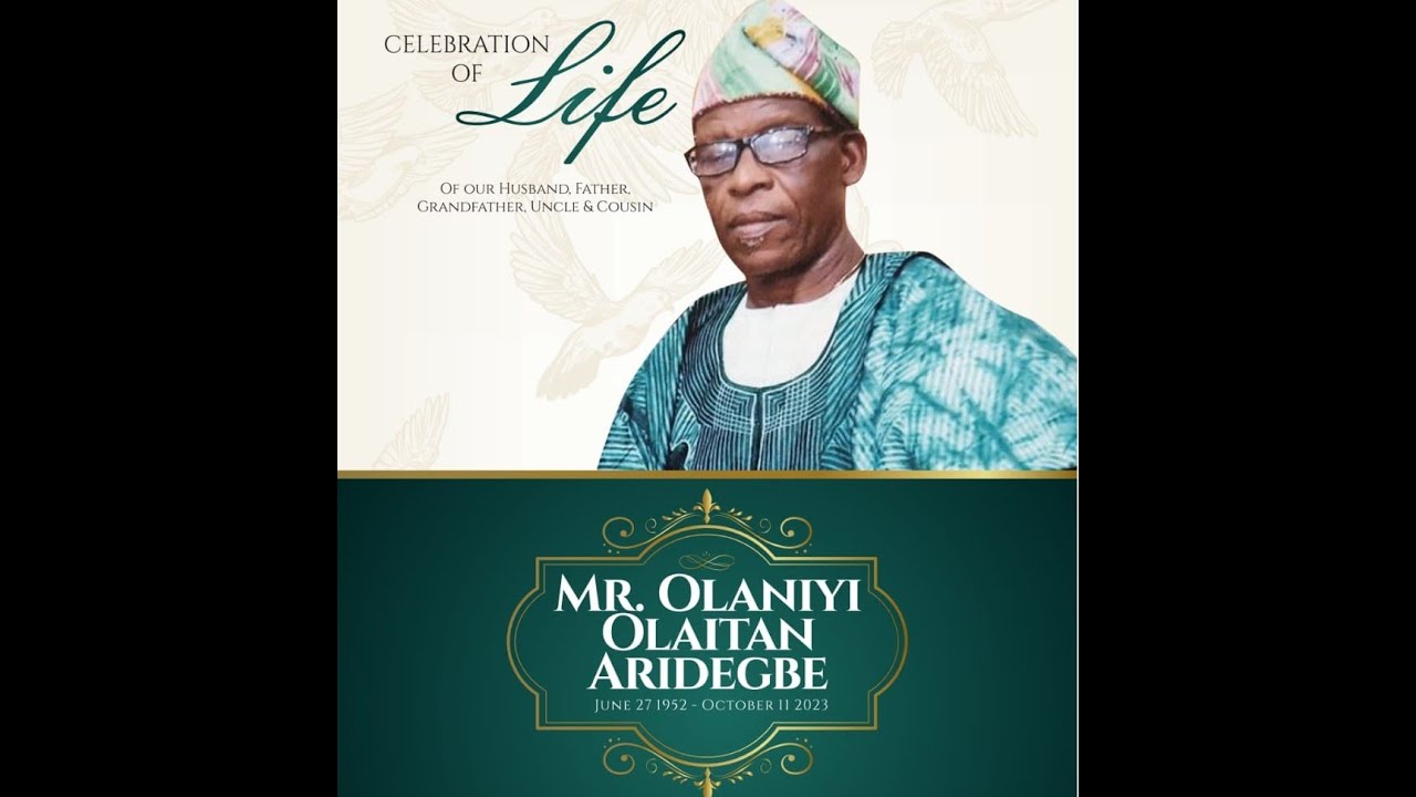 Service of Song || Olaniyi Olaitan Aridegbe || 2nd November 2023 - YouTube