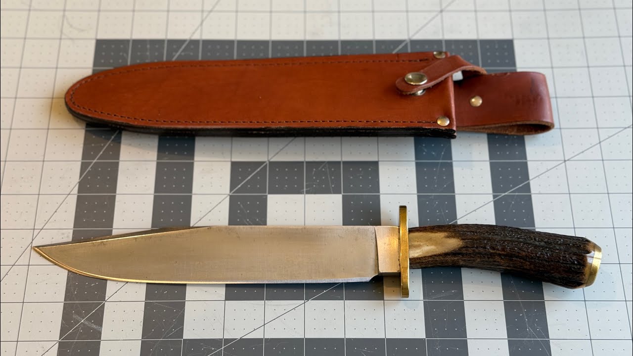 Vintage Cold Steel Carbon V Trailmaster Stag Handle - YouTube