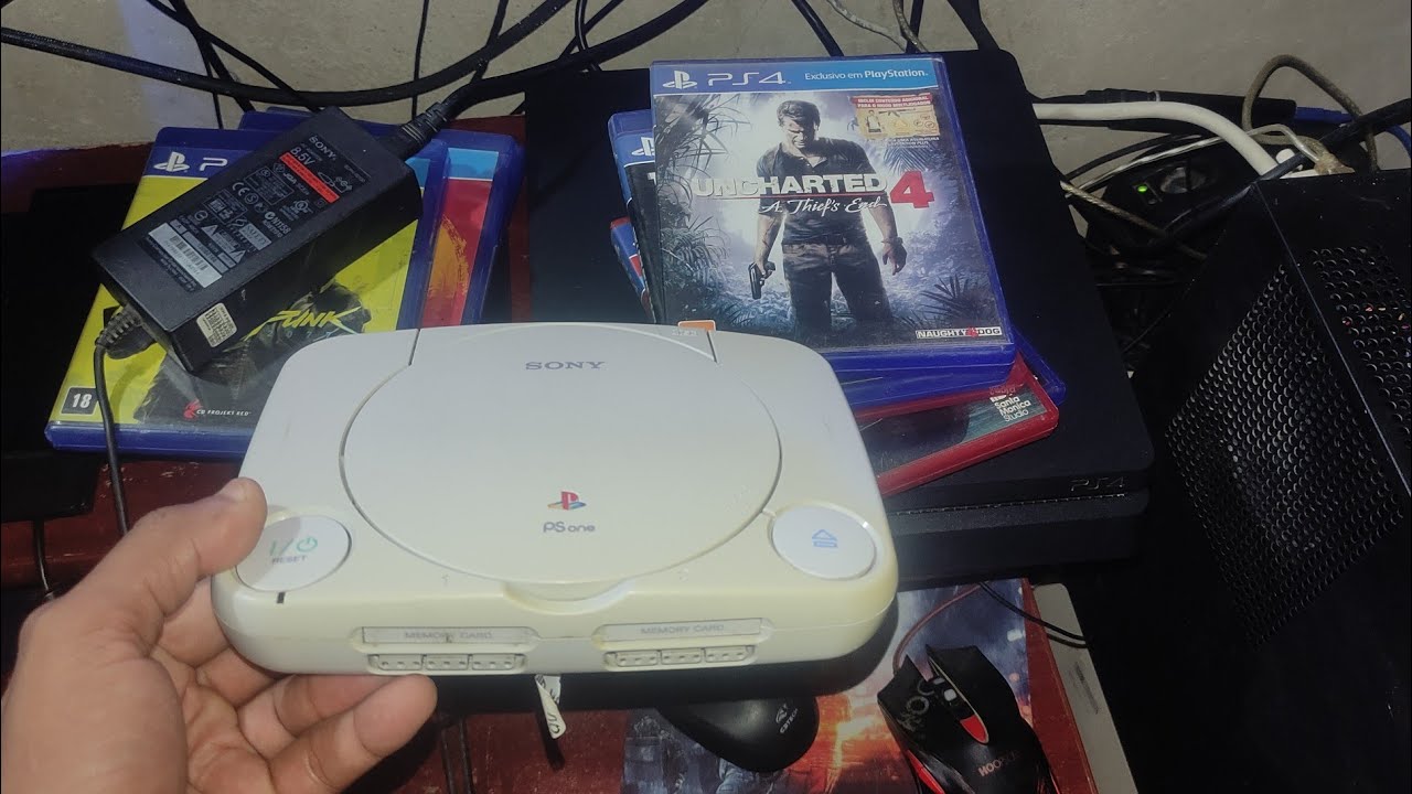 Playstation 1 baby salvo da sucata eletrônica vamos testar confira o ...