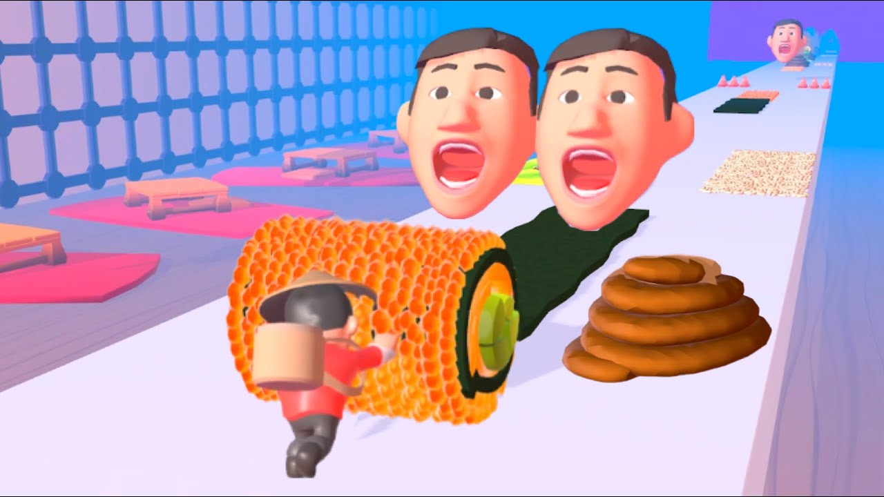 Sushi Runner! 🍣🐛💩 All Levels Gameplay Walkthrough Android İOS - YouTube