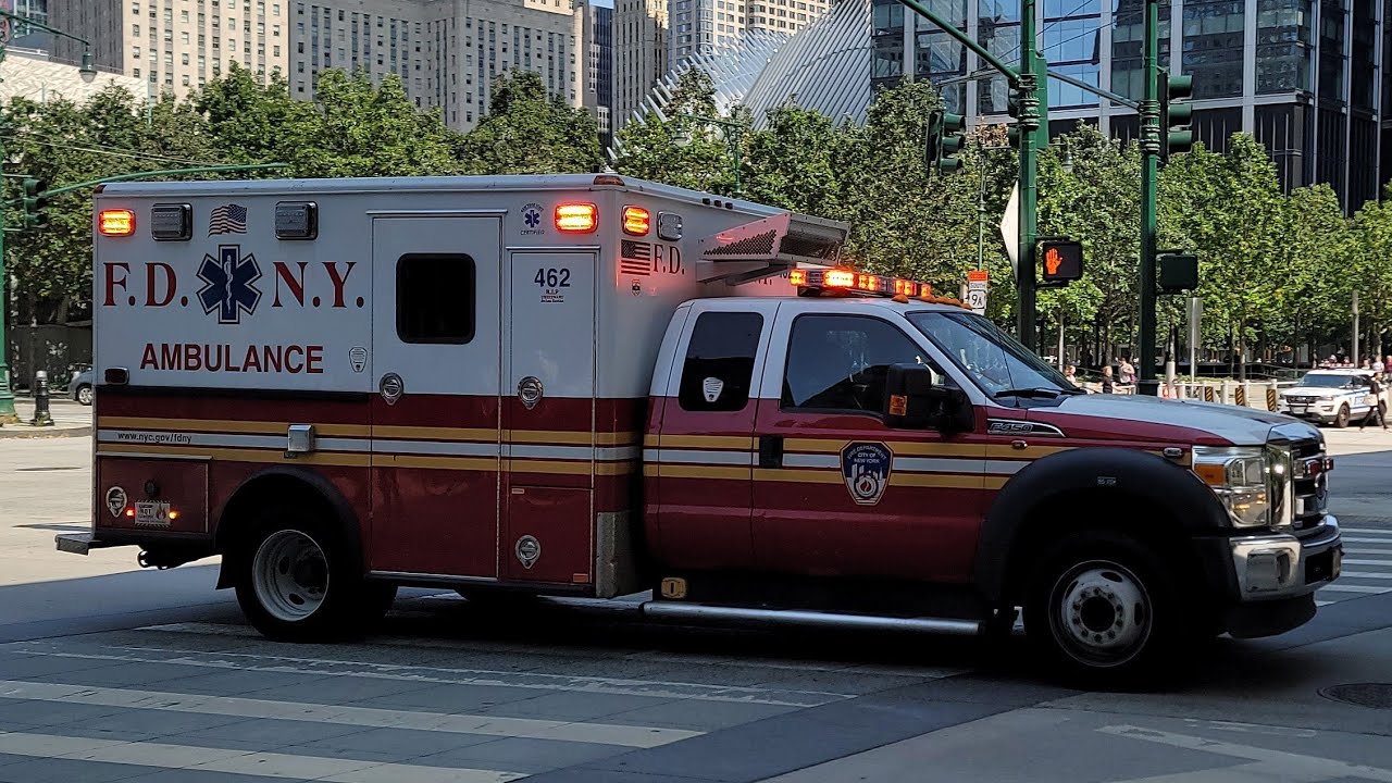 FDNY EMS Responding On West Street In Lower Manhattan, New York City ...