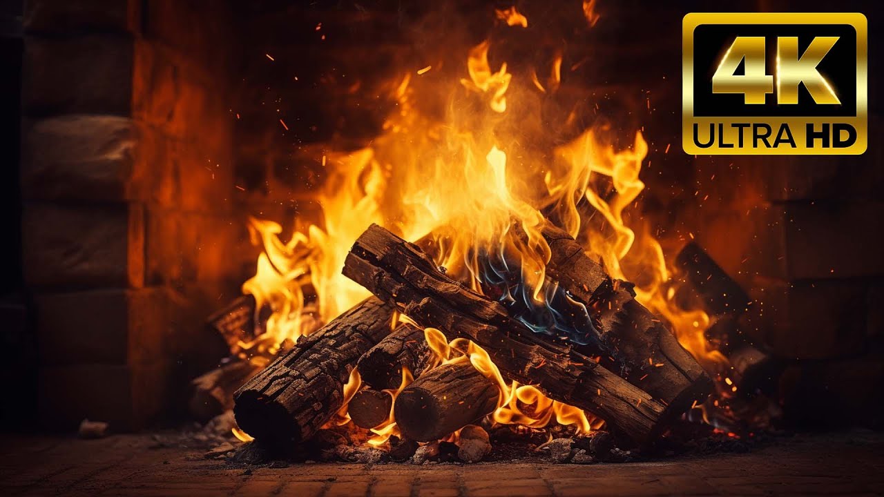 Cozy Fireplace Relaxation: Easy Sleep and Tranquility 🔥 Crackling ...