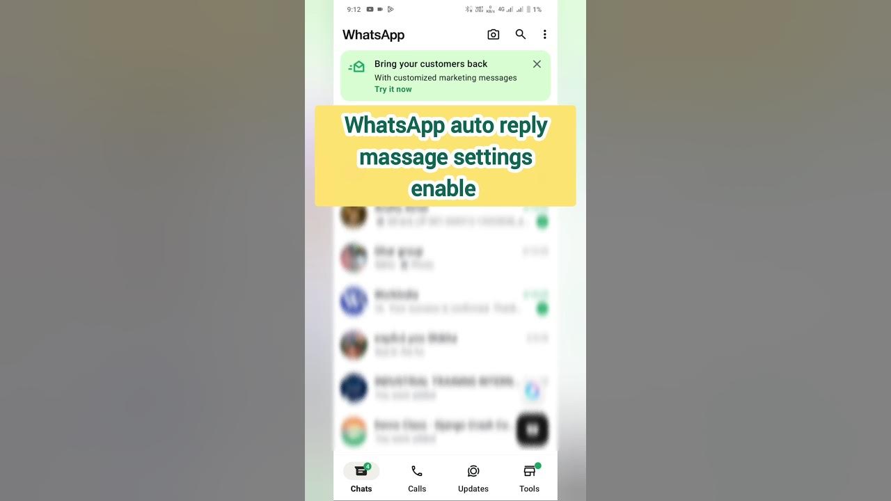 WhatsApp Auto Reply Enable Kaise Kare - YouTube