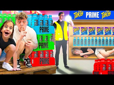 KLEINER JUNGE ist 24 STUNDEN heimlich im SÜSSIGKEITEN LADEN! 😲 (erwischt)