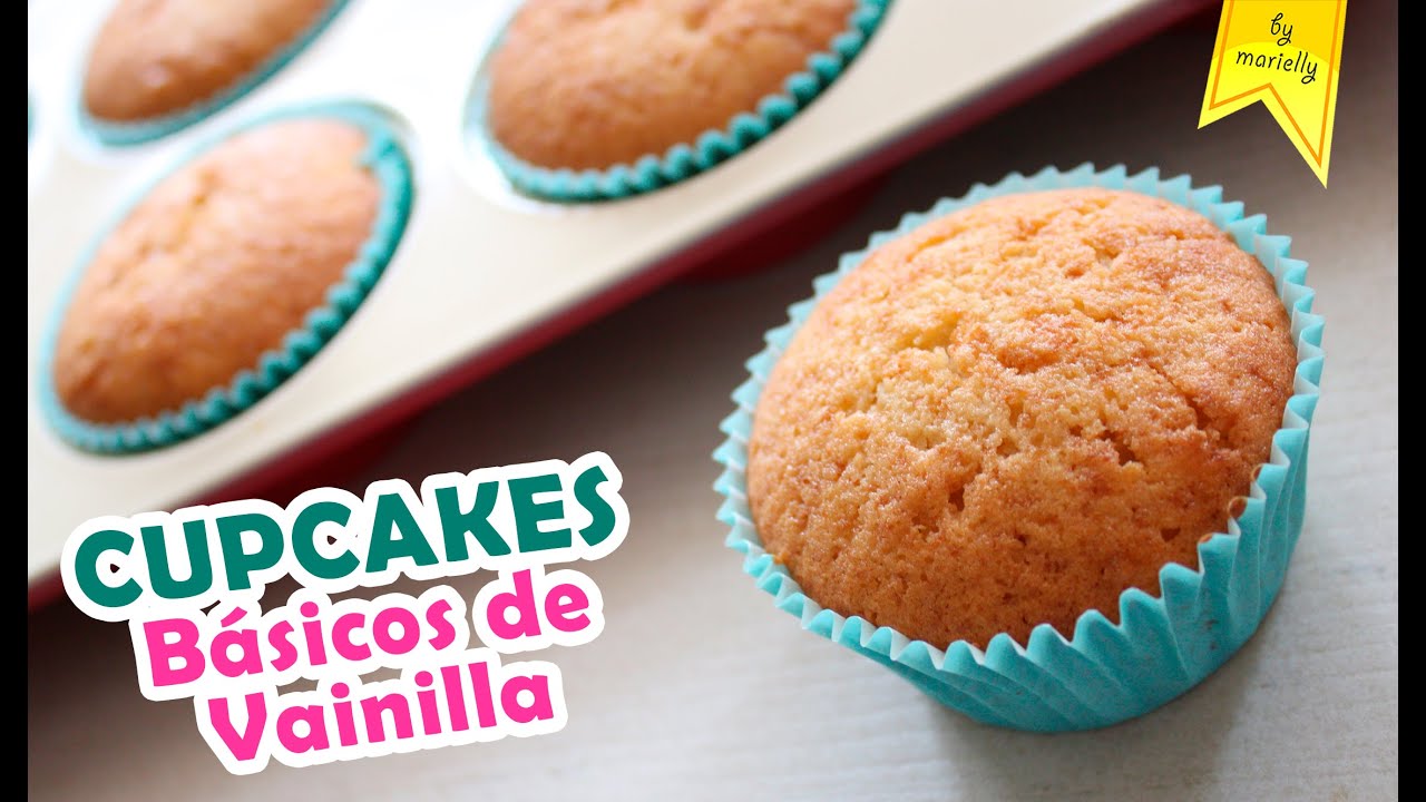 CUPCAKES DE VAINILLA Perfectos 🧁 PONQUECITOS básicos by Marielly - YouTube