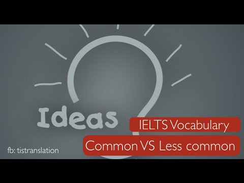 IELTS Vocabulary Common-Less Common Words - YouTube