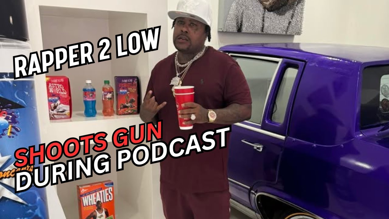 RAPPER 2 LOW SHOOTS GUN DURING PODCAST #rap #rapper #podcast - YouTube