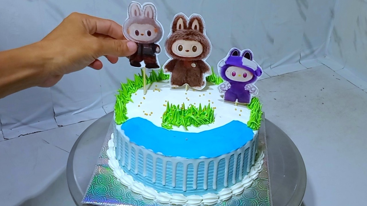 LABUBU cara menghias kue ulang tahun labubu - YouTube