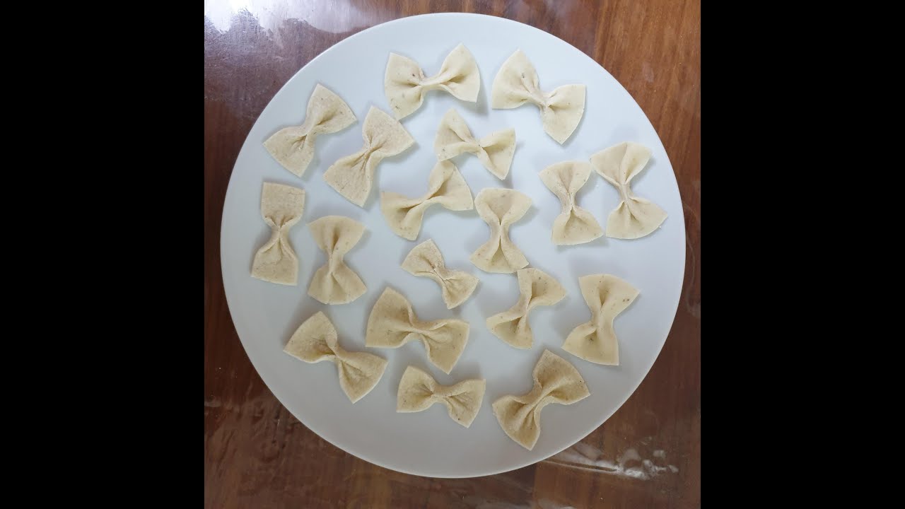 Handcrafted bow pasta - YouTube