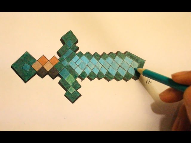 How To Draw A Minecraft Diamond Step By Step