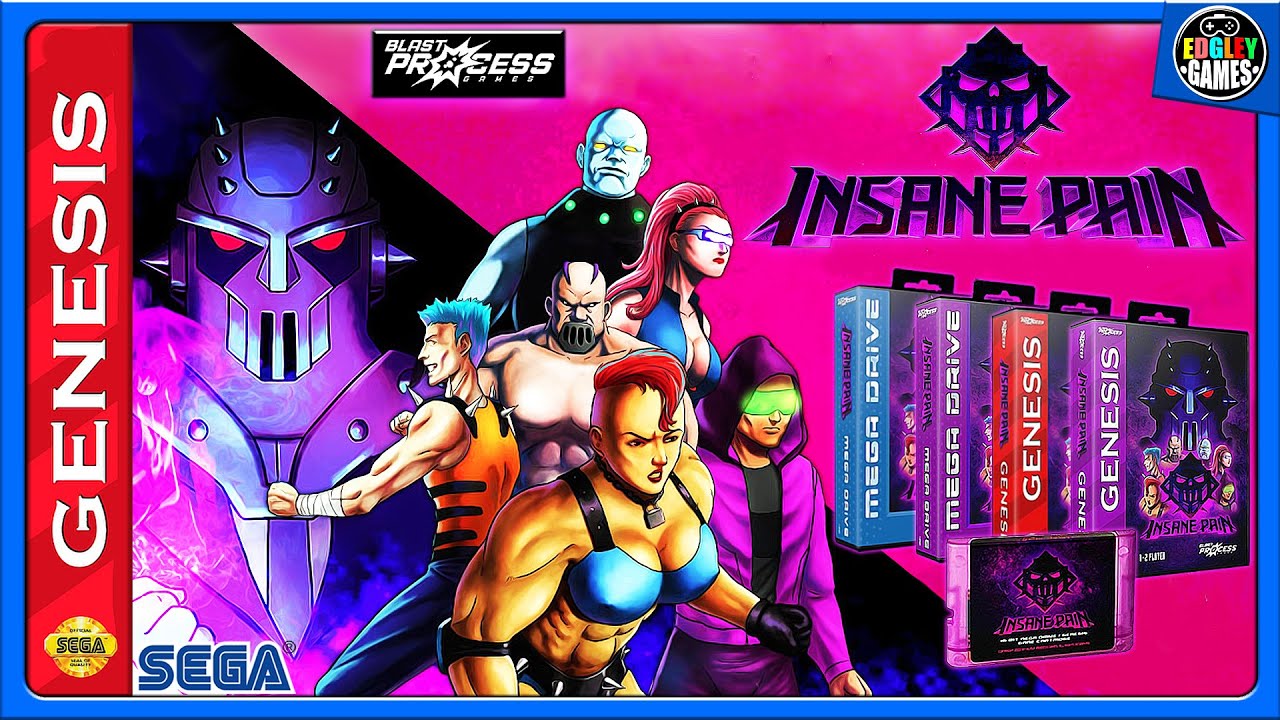 Insane Pain (2022) - New Game for Sega Genesis / Mega Drive (Blast Process Games) - YouTube