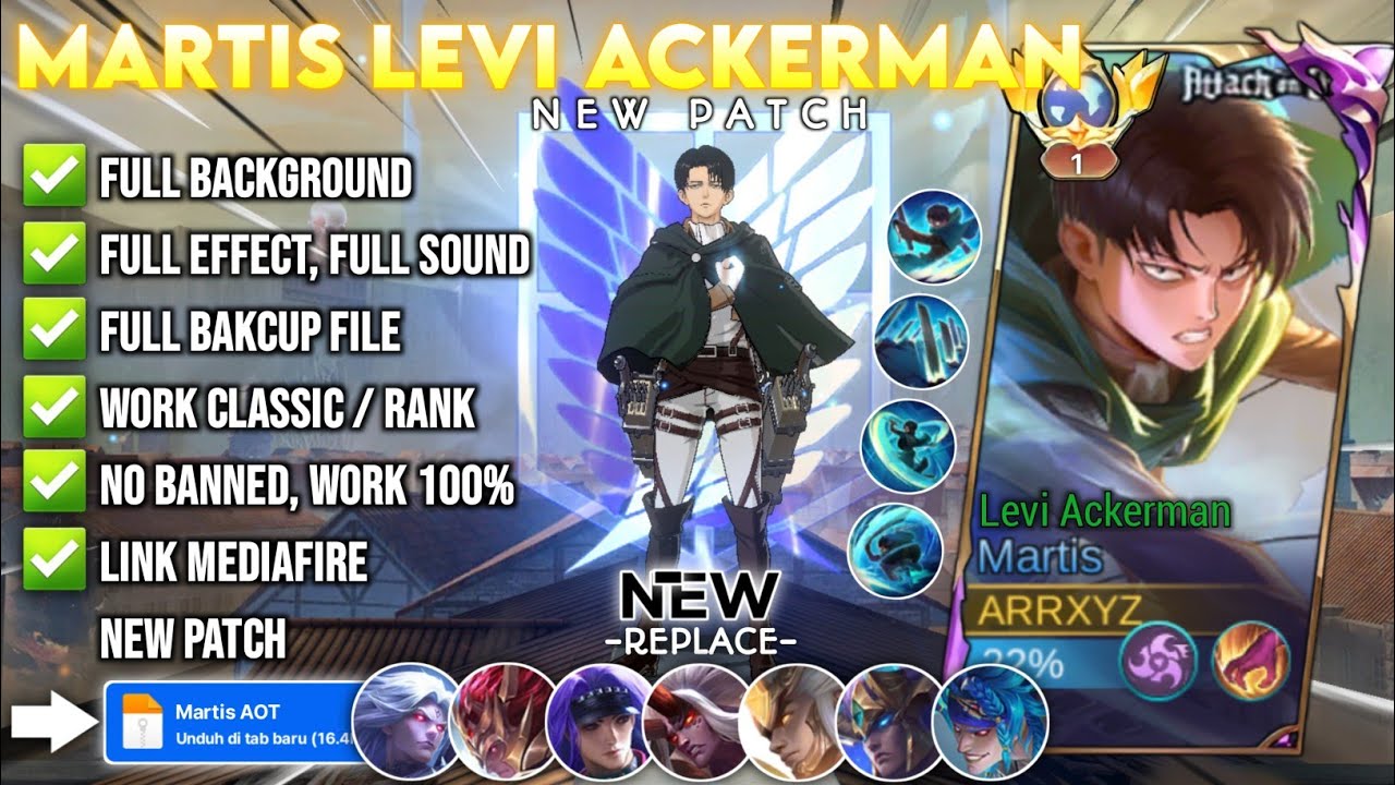 Script Skin Martis AOT No Password | Full Effect Sound | Patch Terbaru ...