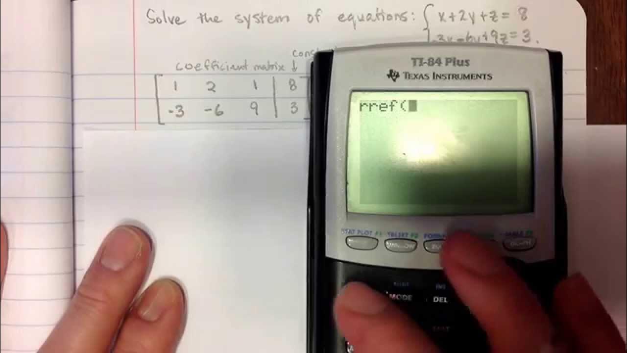 Solving a system of equations using RREF - YouTube