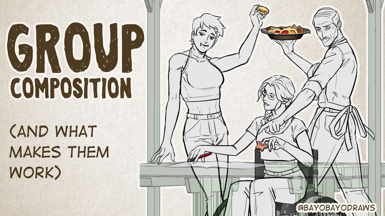 GROUP COMPOSITION for COMICS - Art Tips - YouTube