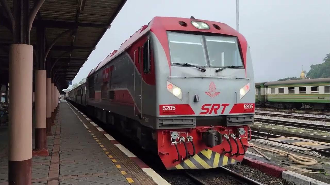 รถไฟขบวน 83 หัวรถจักร QSY 5205 กรุงเทพ - ตรัง #สถานีรถไฟทุ่งสง - YouTube