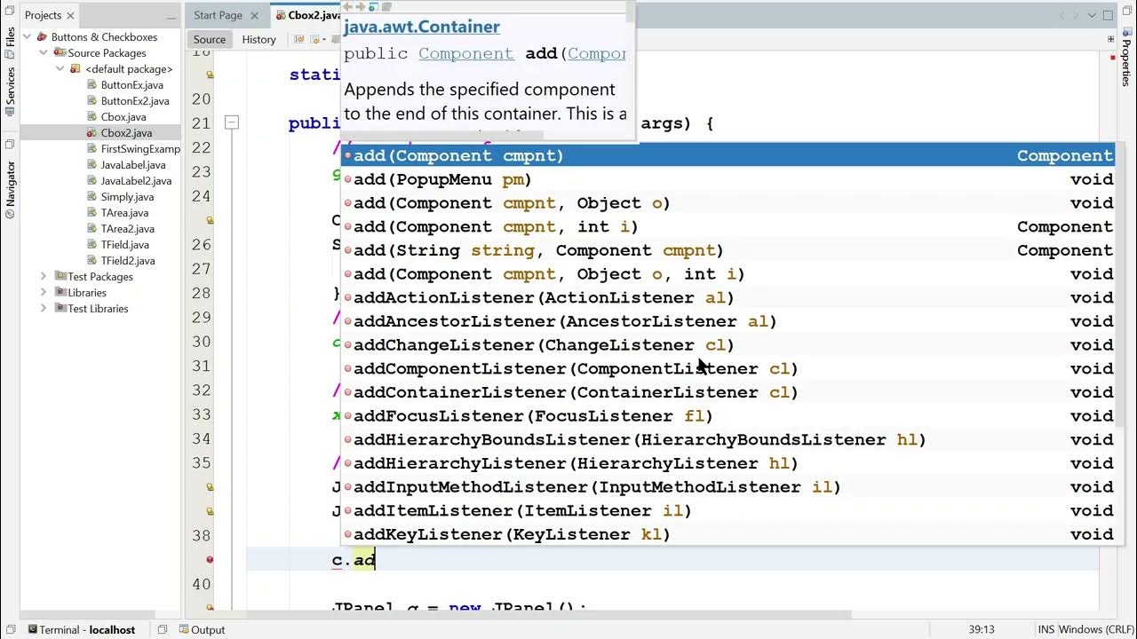 Java Swing: JComboBox & Adding or Removing Items From Checkbox - YouTube
