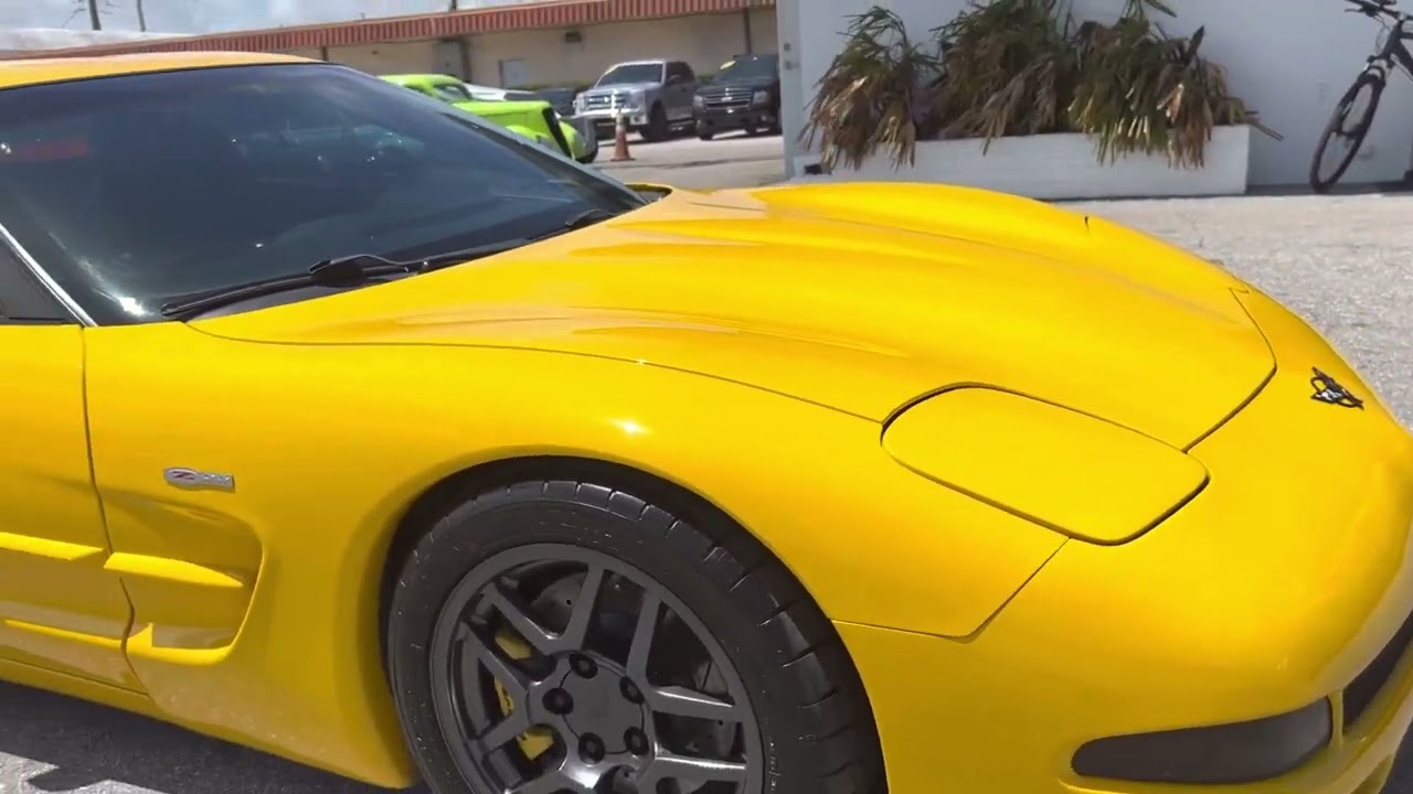 2003 chevrolet corvette z06 yellow - YouTube