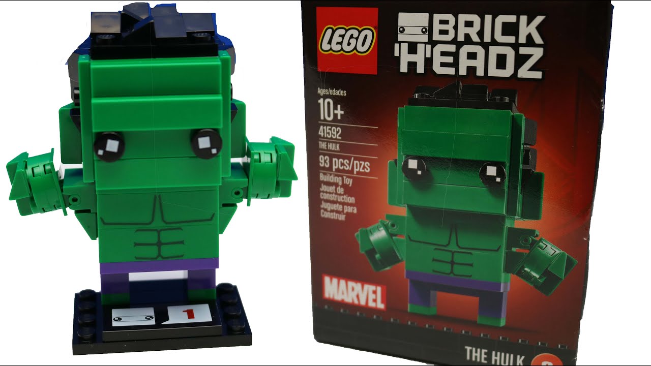 60 Years Of Hulk Collectibles - Hulk 2017 - Lego Brick Headz Hulk - YouTube